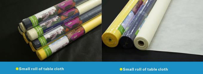Colored Disposable Non Woven Tablecloth PP TNT Anti-Static Small Rolls