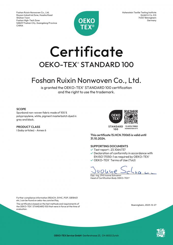 Rayson has succesfully renewed the OEKO-TEX certifiate for 2024.